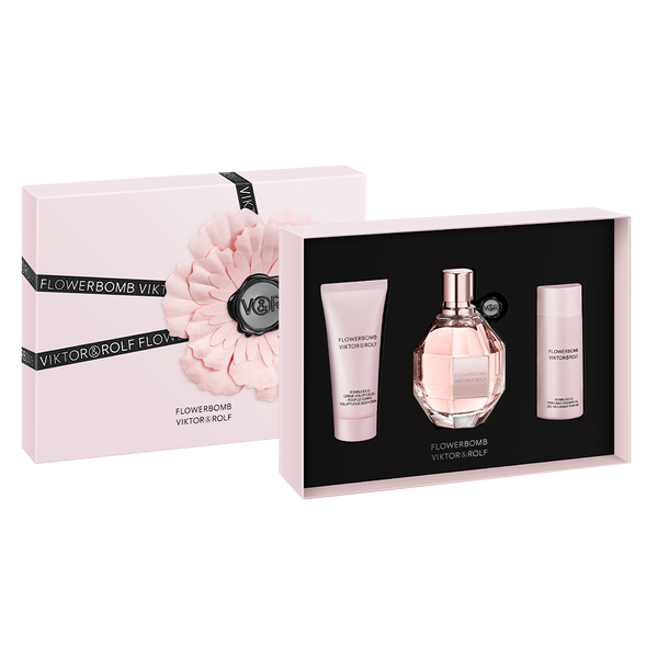 Flowerbomb 3.4oz EDP & 1.7oz Body Lotion & 1.7oz Shower Gel – AuraFragrance